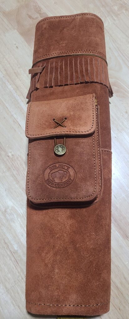 Big Jim's Suede Leather Back Quiver - Rustic Red - Big Jim's Bow Company