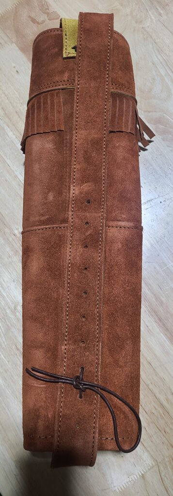 Big Jim's Suede Leather Back Quiver - Rustic Red - Big Jim's Bow Company